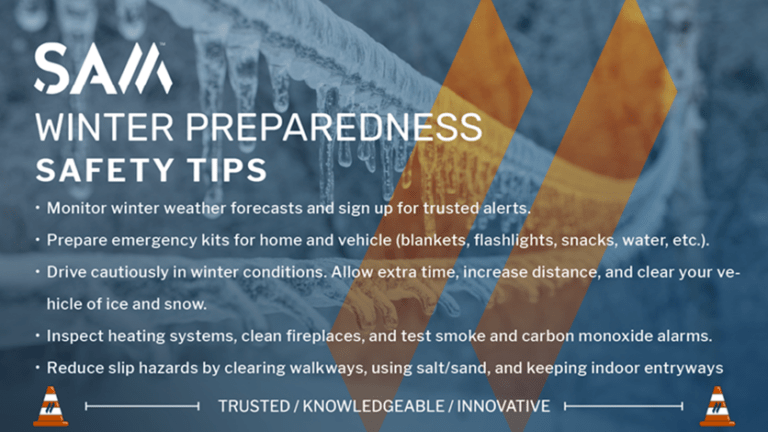 Winter Safety Tips: Staying Prepared at Work and at Home - SAM